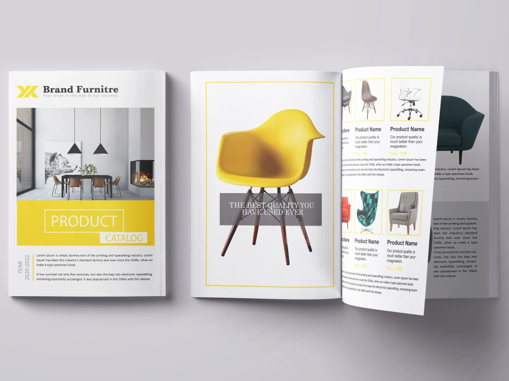 A professional and modern catalog design, product catalog or sell sheet ...