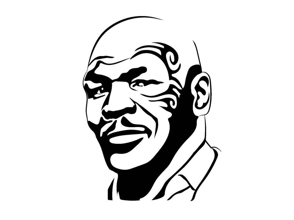 Black and white stencil portrait | Upwork