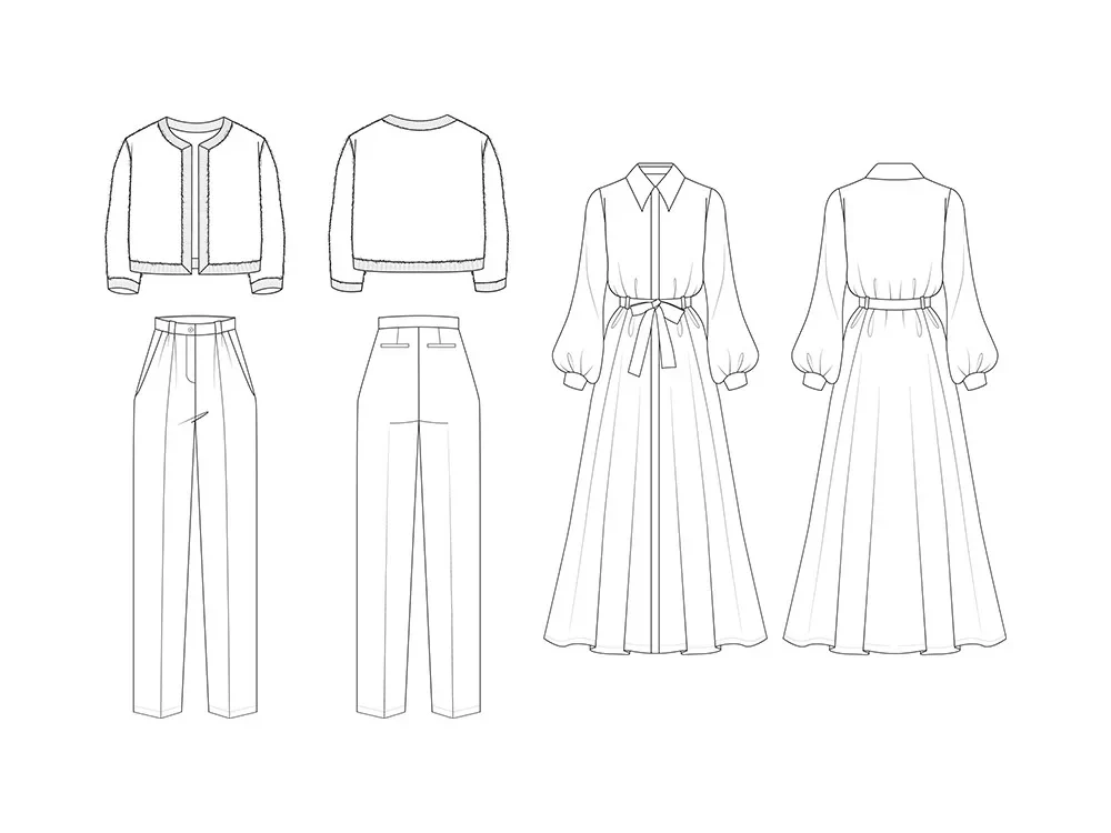Professional Fashion Flat Drawing for your Fashion brand | Upwork