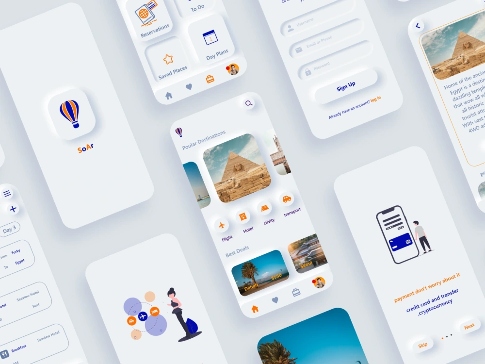 An amazing mobile app UI UX design | Upwork