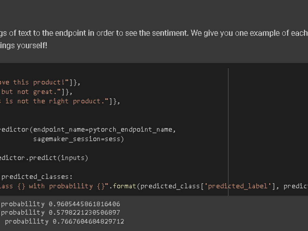 BERT model using AWS SageMaker | Upwork