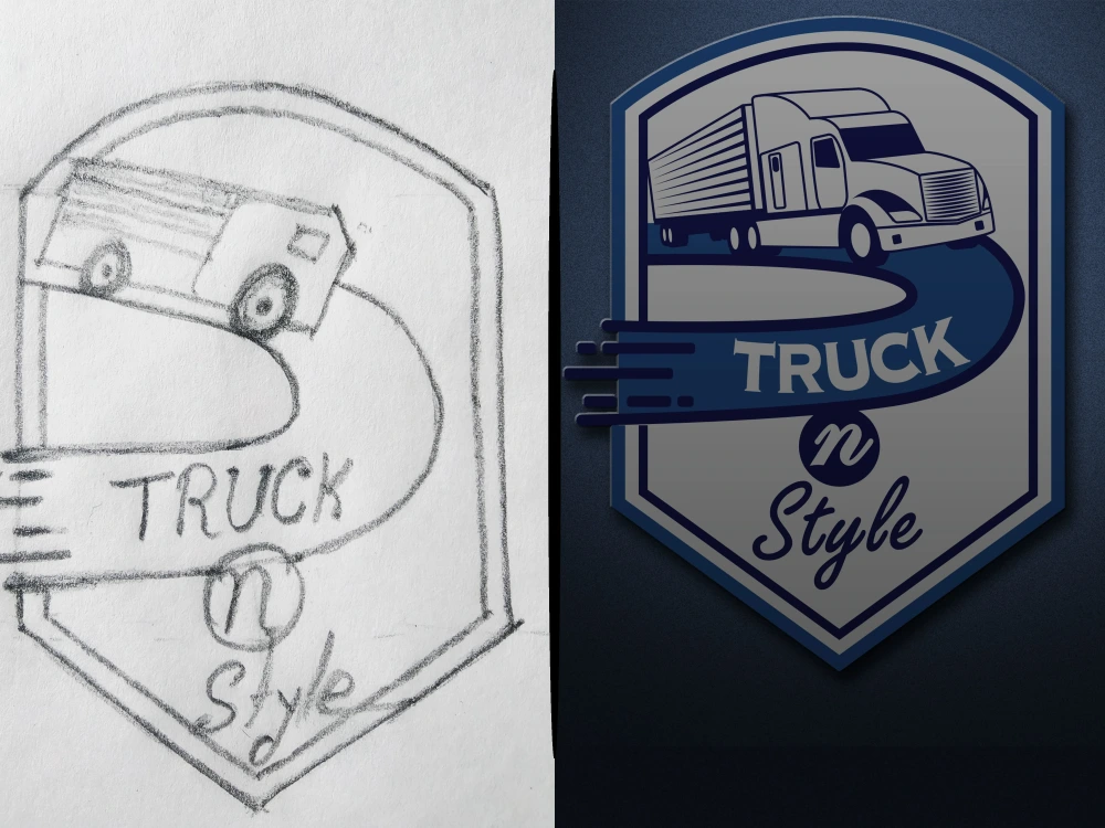 A professional logo from hand drawing sketch idea | Upwork