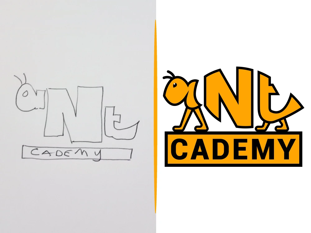 A professional logo from hand drawing sketch idea | Upwork