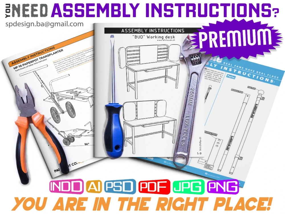 Assembly or installation instructions, user manual for your product ...