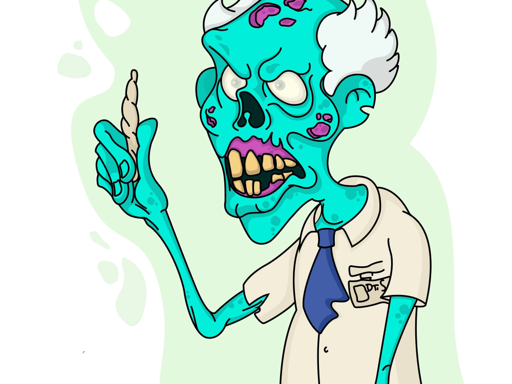 An illustration of a zombie, with any character | Upwork