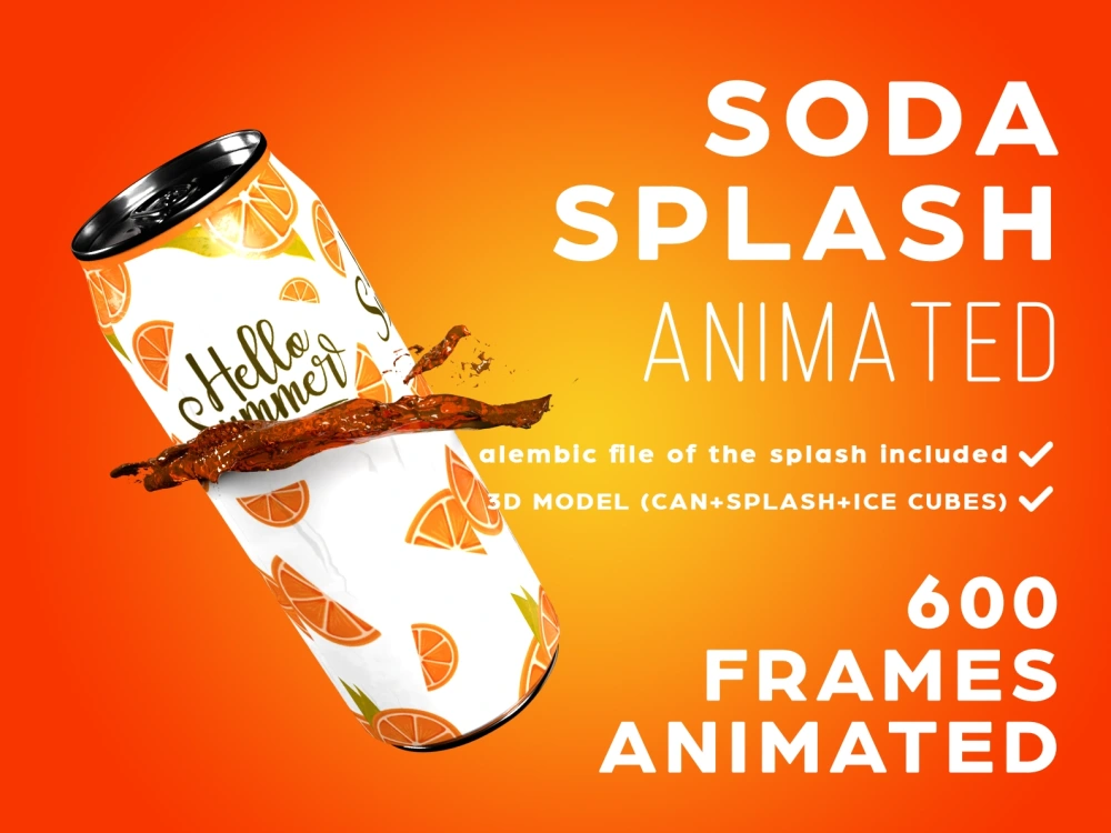 A realistic soda can advertising video with fluid simulation | Upwork