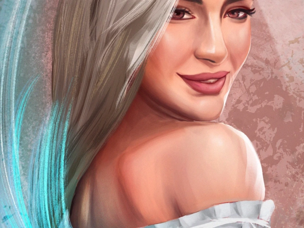 A beautiful digital 2d semi-realistic portrait | Upwork