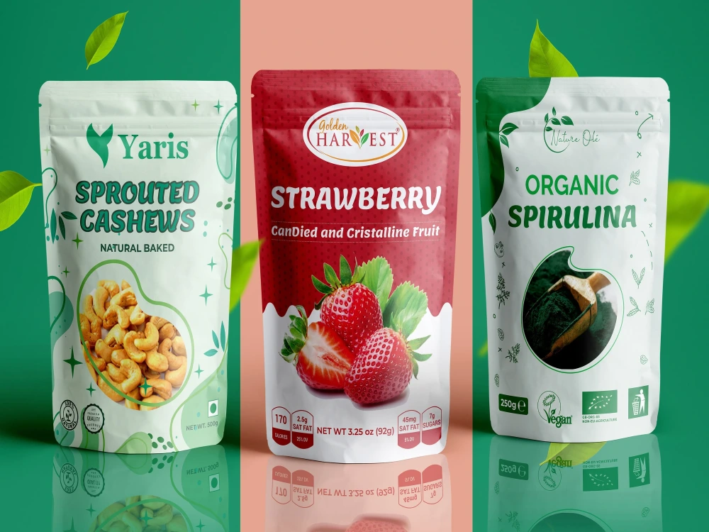 Unique pouch packaging design, product label design | Upwork