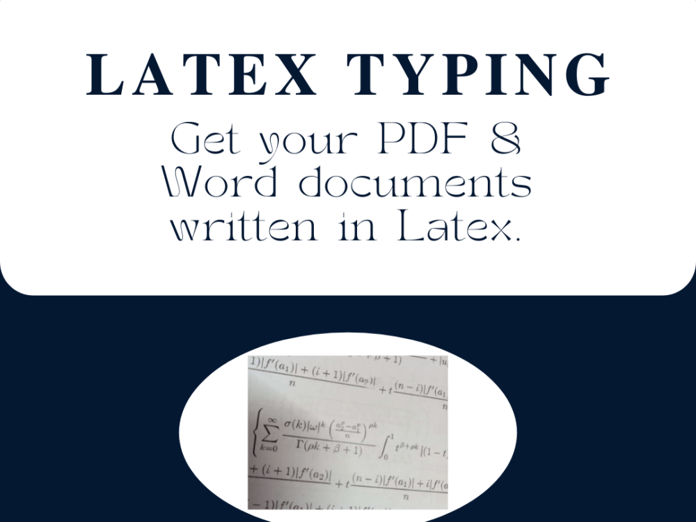 Technical mathematics content written in Latex. | Upwork