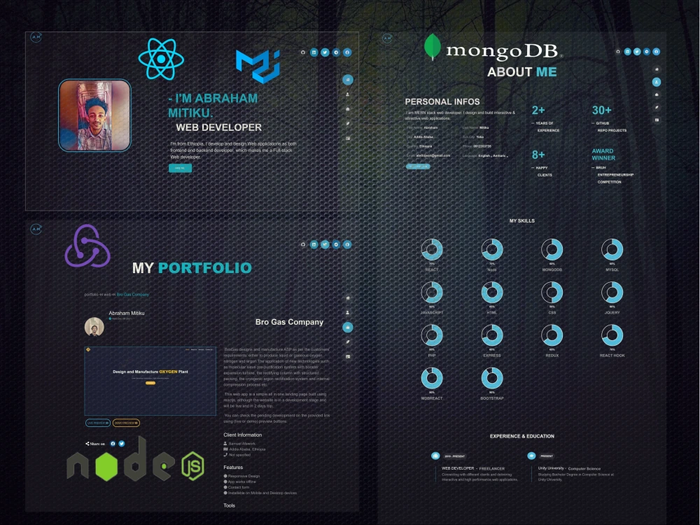 A professional web application | dashboard design using MERN stack and ...