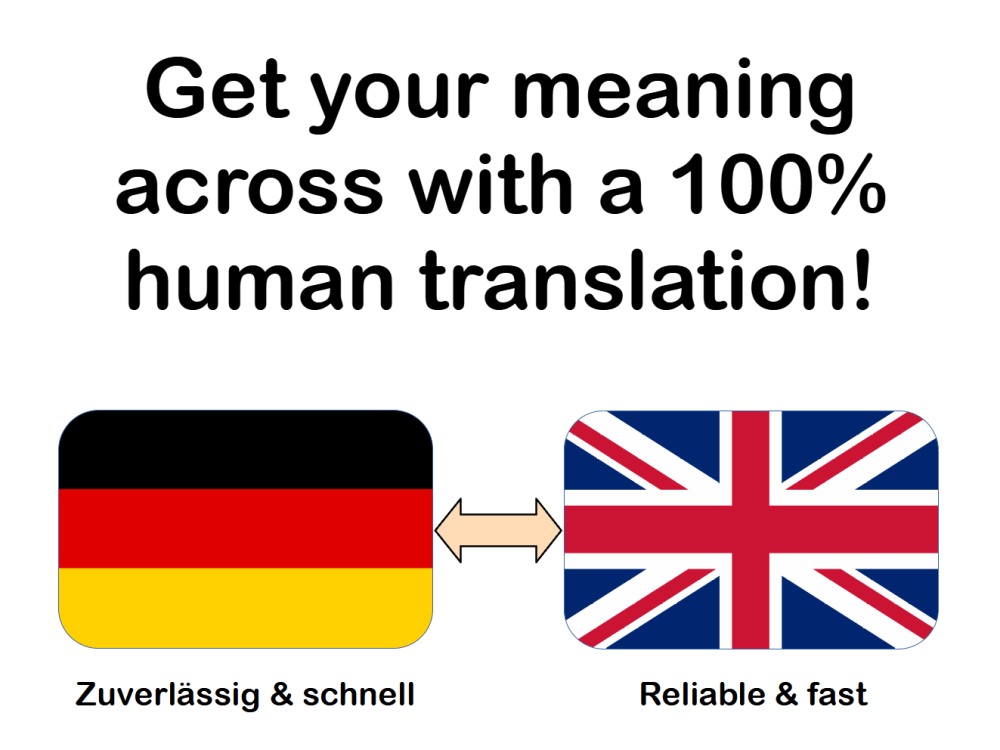 German to English translations that are meaningful and prepared with ...