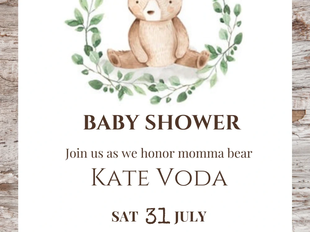 A vibrant custom baby shower invitation with themed games and ...
