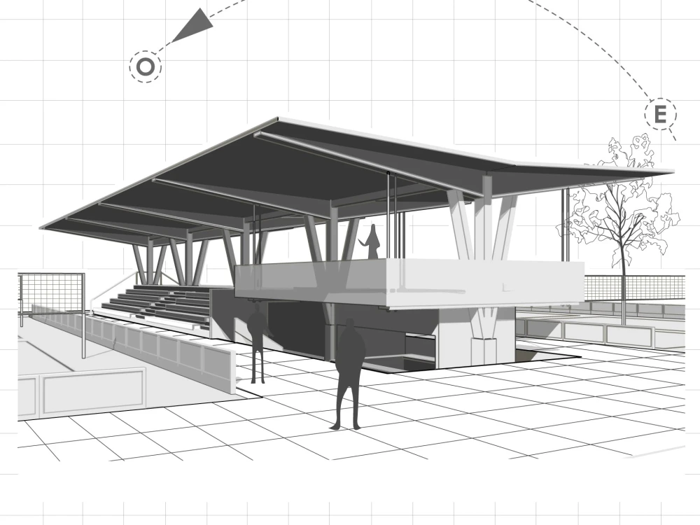 A creative illustrated 2D image for your architecture draw projects ...