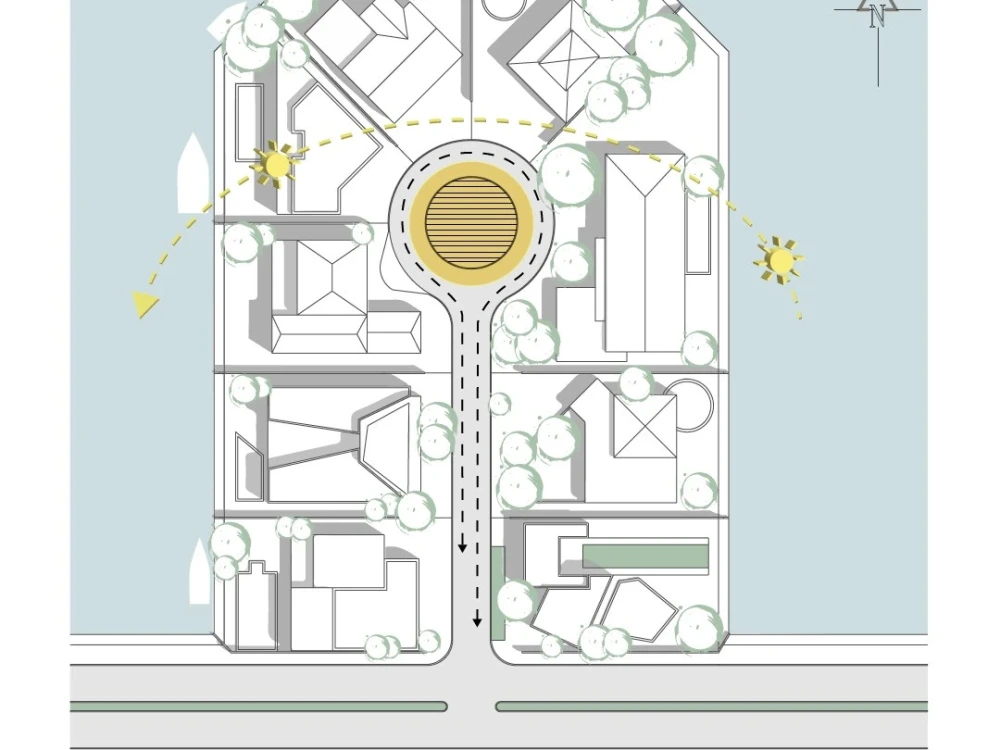 A creative illustrated 2D image for your architecture draw projects ...