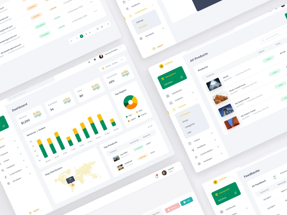 Professional Dashboard/Admin Template/WebApp Design with Modern UI/UX ...