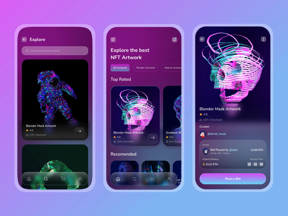 A minimal and stunning mobile app ui ux design in figma xd | Upwork
