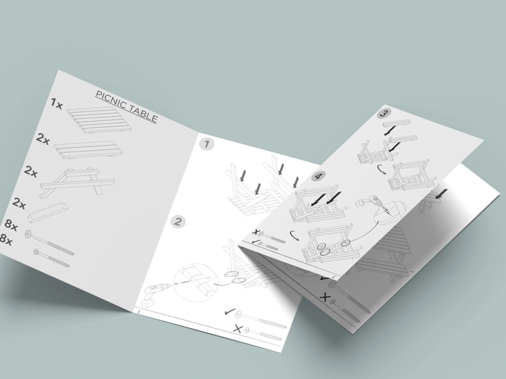 Product illustration, instruction illustration, assembly drawing | Upwork
