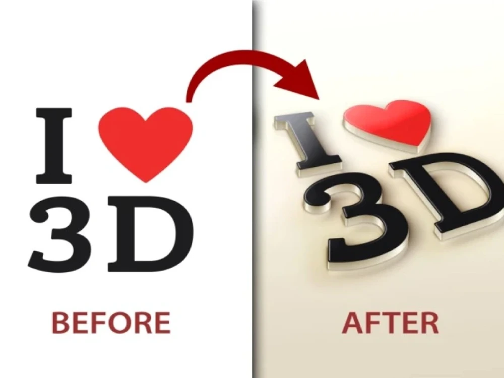 Your 2d logo or drawing converted into professional 3d image | Upwork