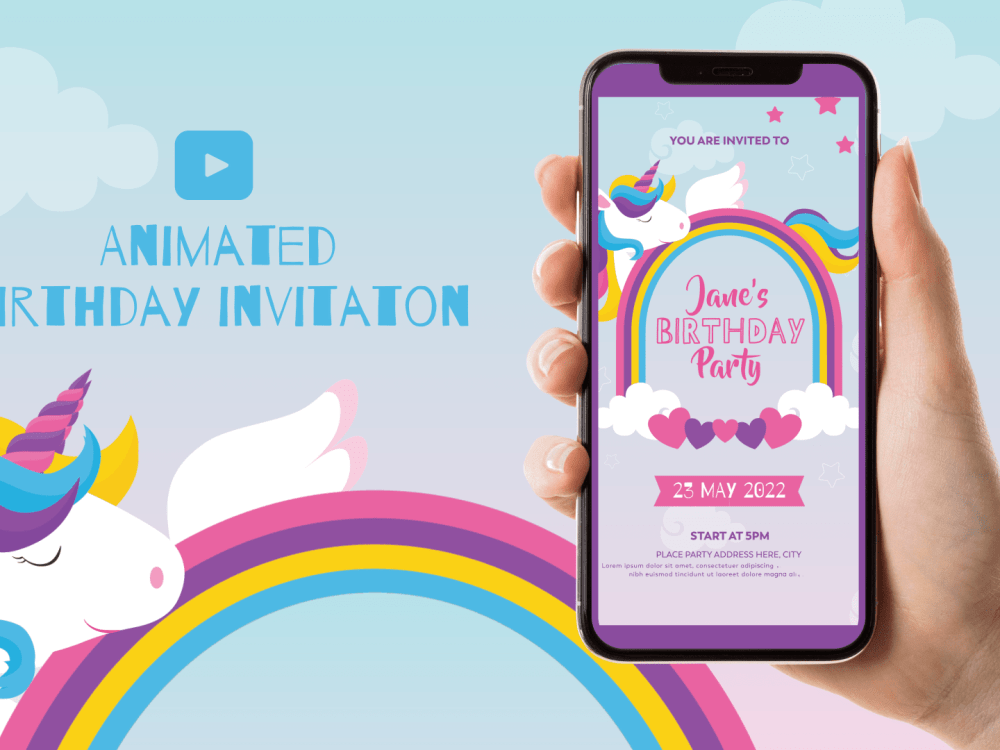 Fantastic birthday invitation animation for your kids | Upwork