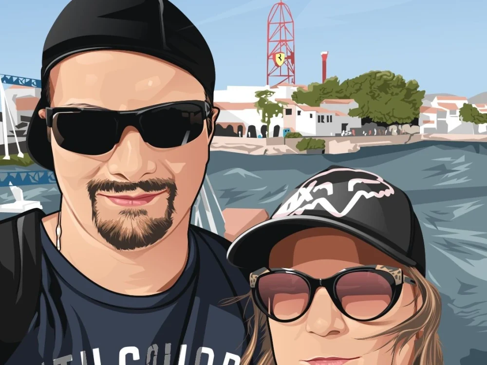 A face in color vector art portrait from your photos | Upwork