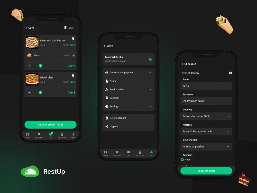 Food order and Delivery application RestUP for Android & IOS with ...