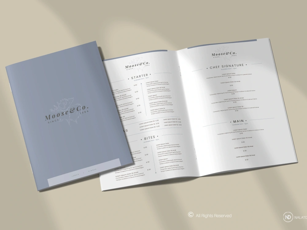 A creative, modern, professional Menu design | Upwork
