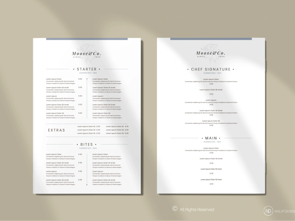 A creative, modern, professional Menu design | Upwork