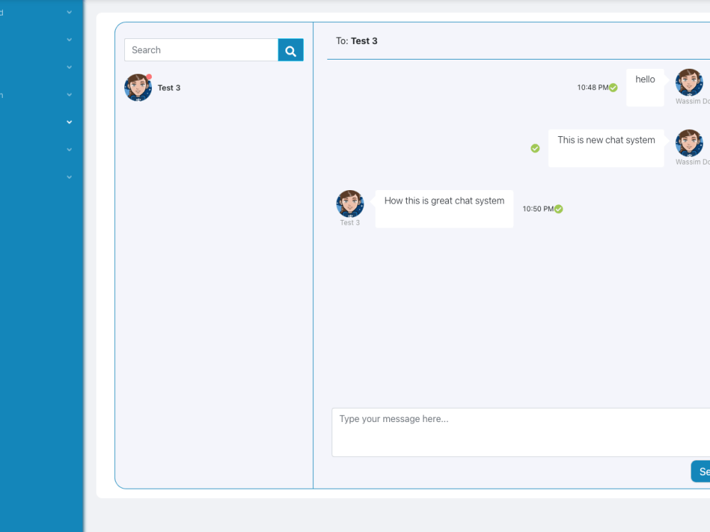 Real time custom chat with Admin Panel | Upwork