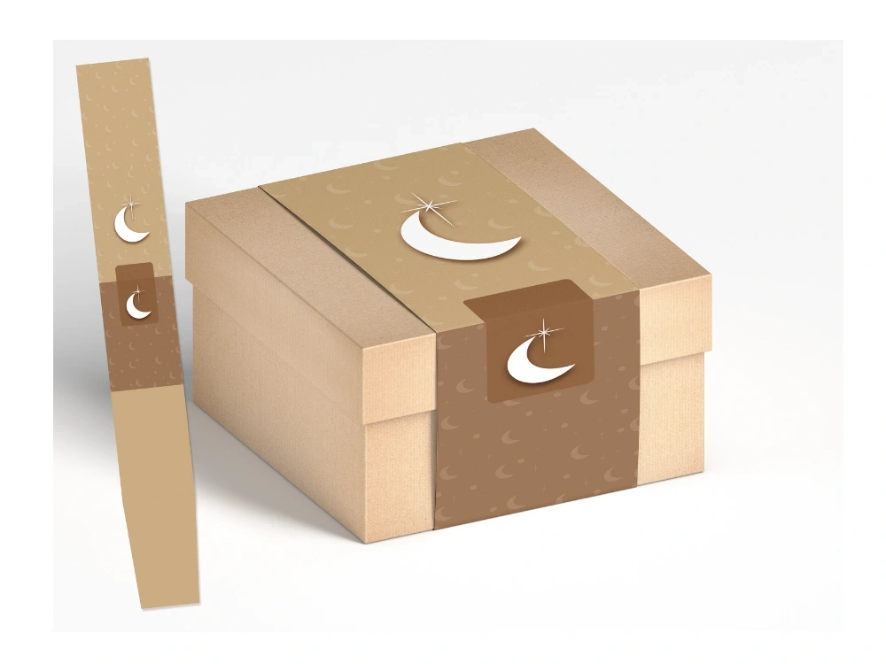 An elegant box package sleeves / labels | Upwork