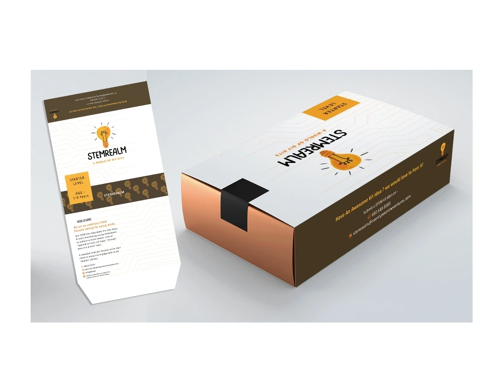 An elegant box package sleeves / labels | Upwork