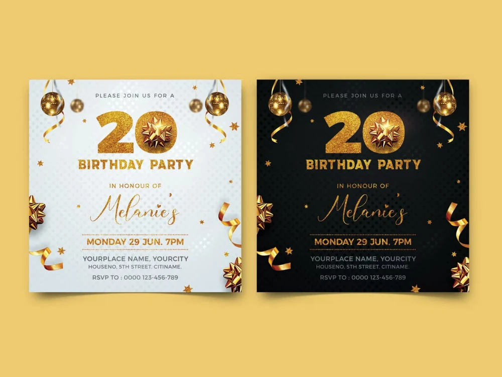 Printable Invitation Cards Design | Digital Card Design I Menus | Upwork