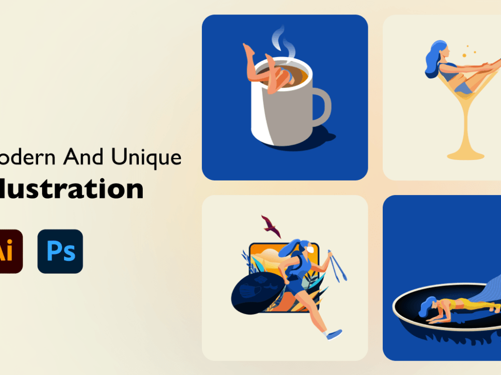 Create a modern flat vector illustration | Upwork