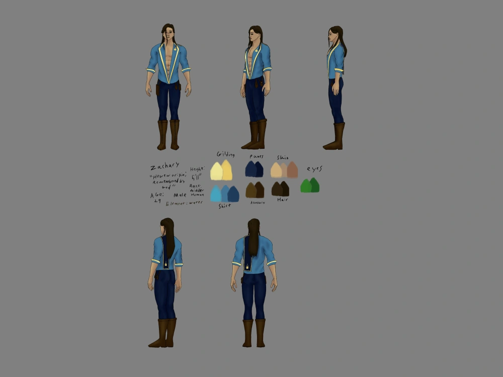 A unique and memorable character design with an organized reference ...