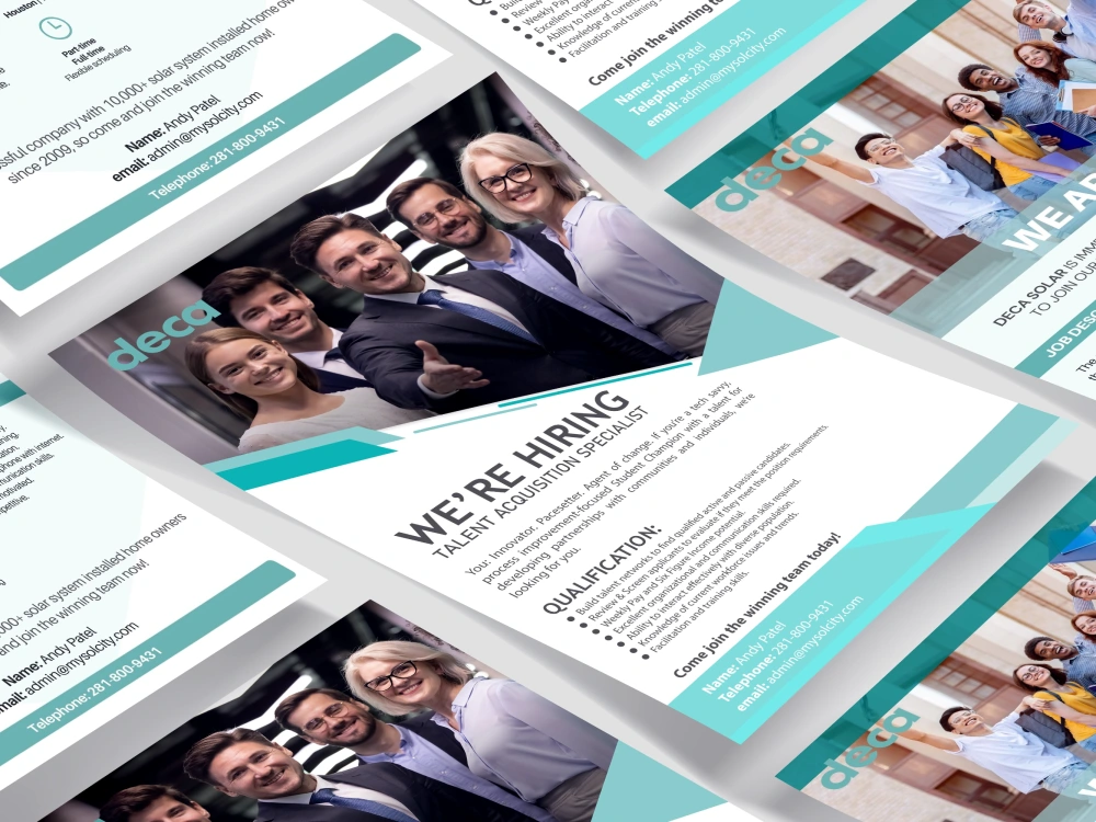 Job hiring fliers, job flyers, digital fliers and corporate flyer ...