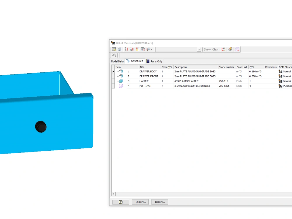 Engineering drawings and part models. I can also create renders of ...