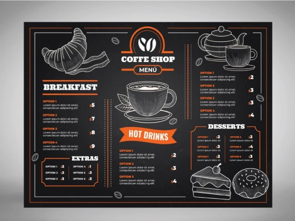 An eye-catching, professional menu design for your restaurant | Upwork