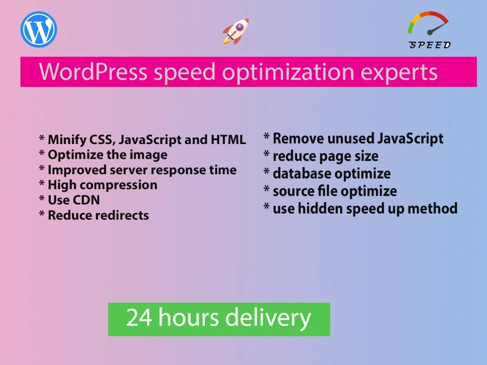 Speed up wordpress, woocommerce for google pagespeed insight,gtmetrix | Upwork