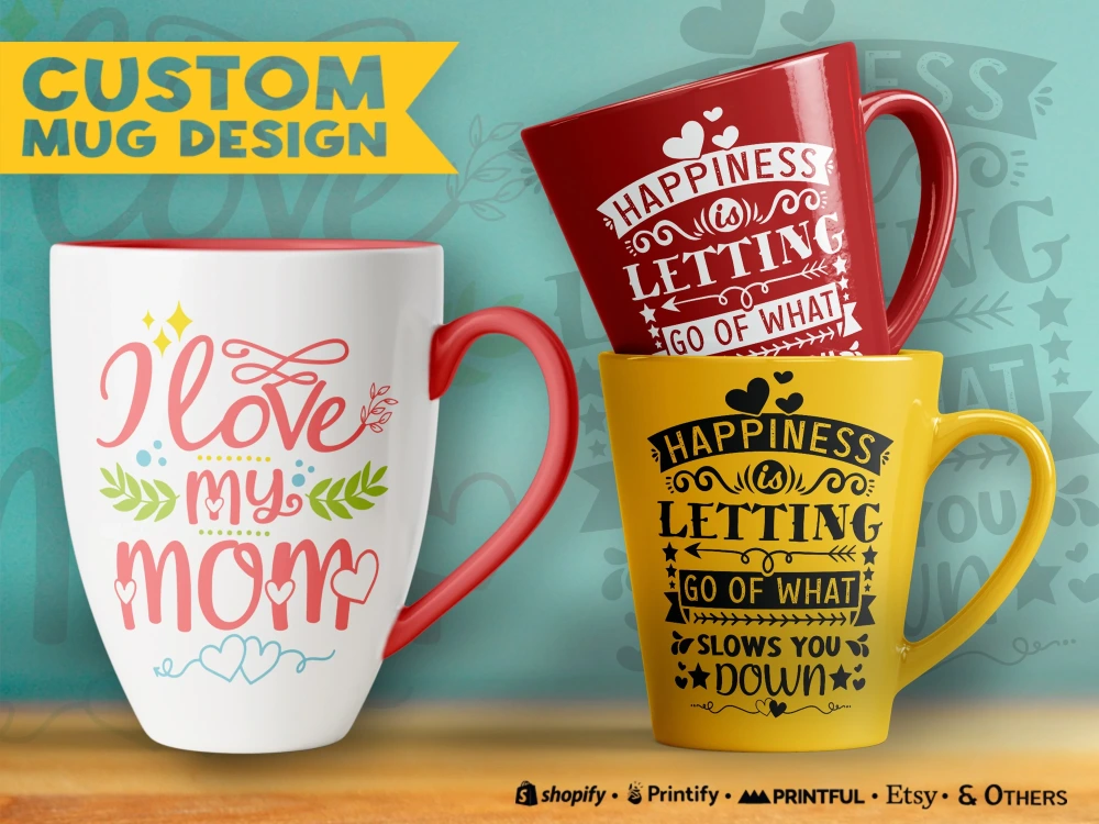 Awesome, Trendy, Custom Typography & Illustration Mug Designs | Upwork