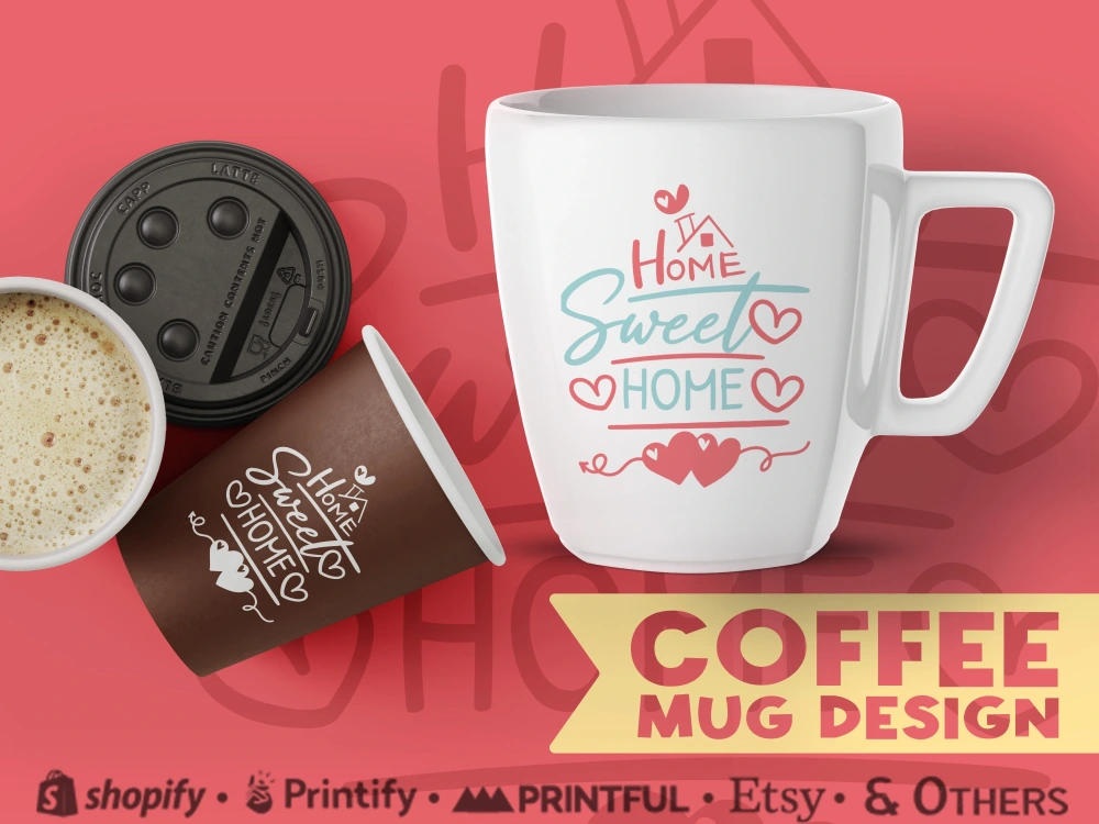 Awesome, Trendy, Custom Typography & Illustration Mug Designs | Upwork