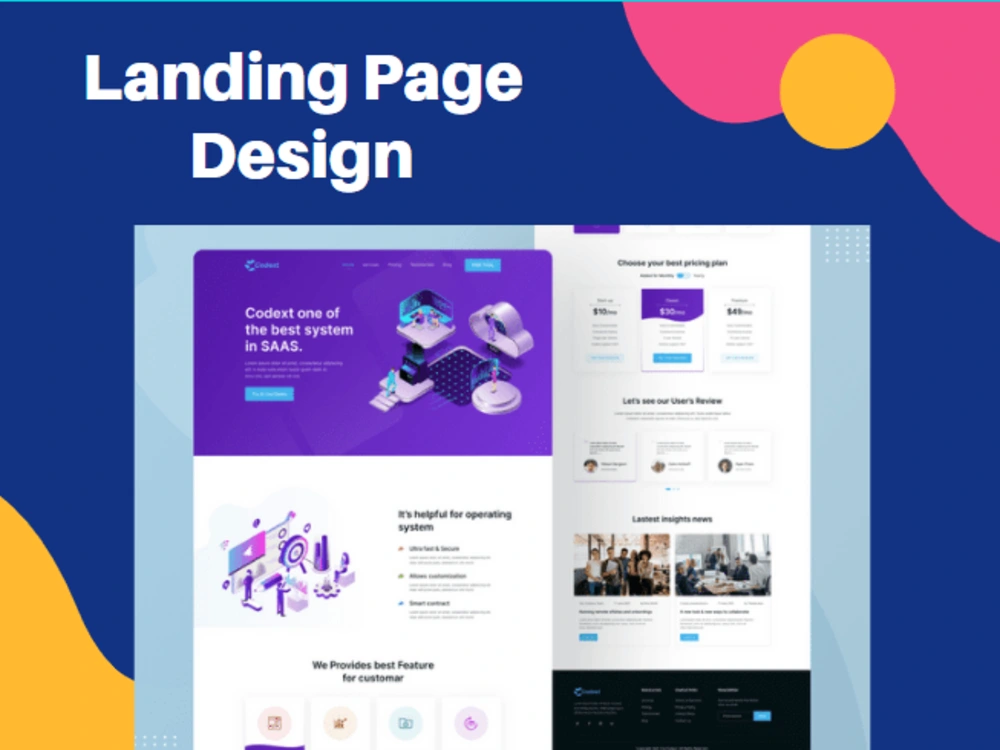 A responsive WordPress landing page Design using elementor | Upwork