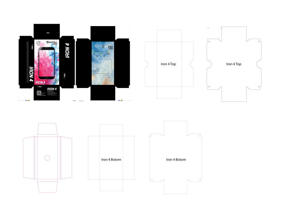 Print-ready packaging box design with die | Upwork