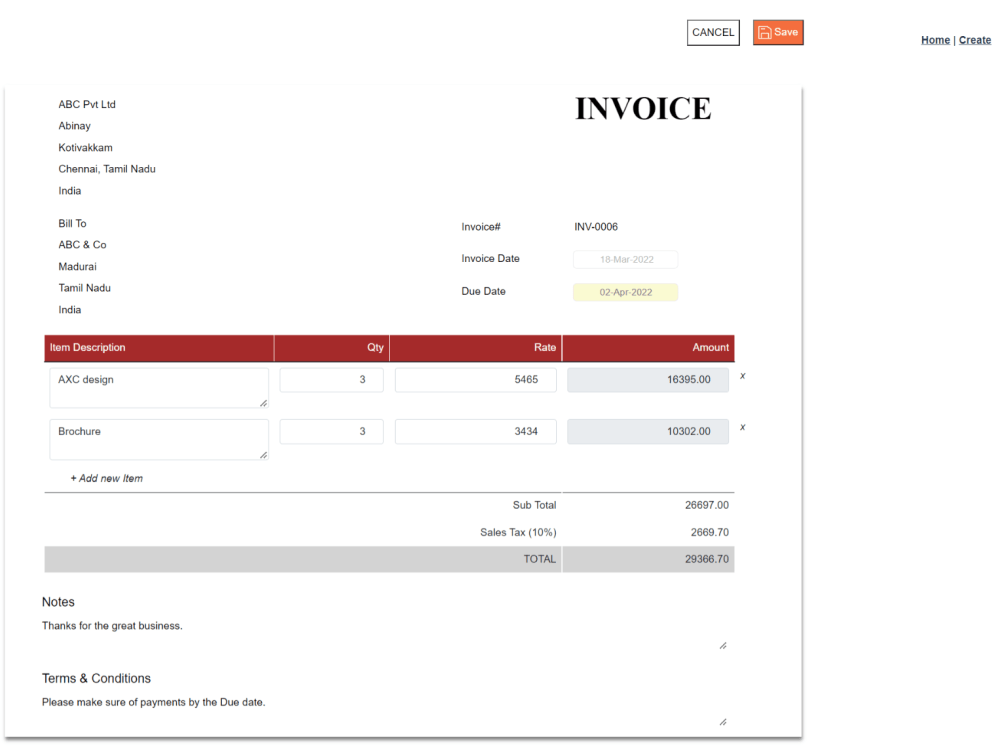 A Electronic Invoice page designed for your business | Upwork