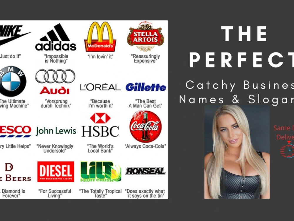 The Perfect & Catchy Business Name and Slogan For Your Company Same Day ...