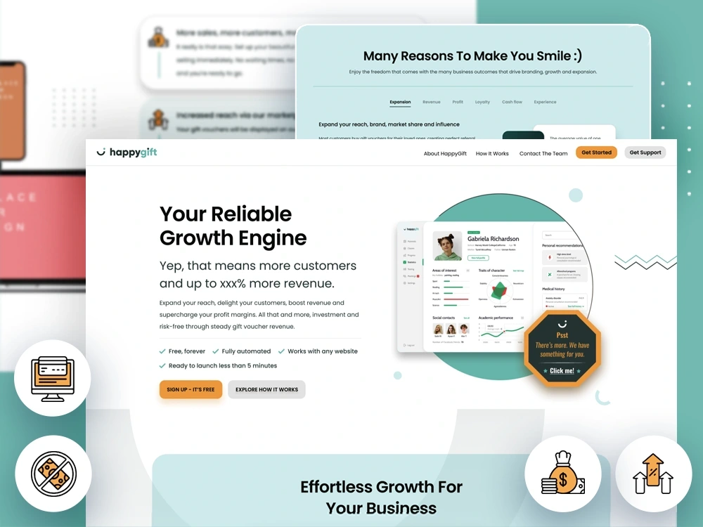 A custom and quality website landing page UI design in Figma / PSD ...