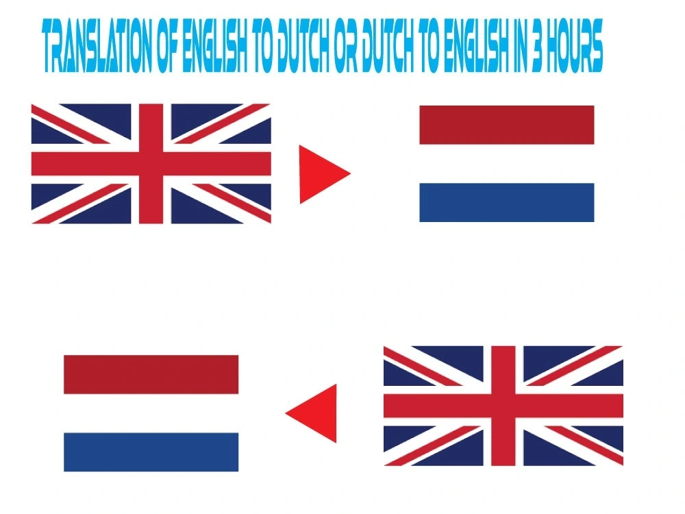 A translation of English to Dutch or Dutch to English in 3 hours | Upwork