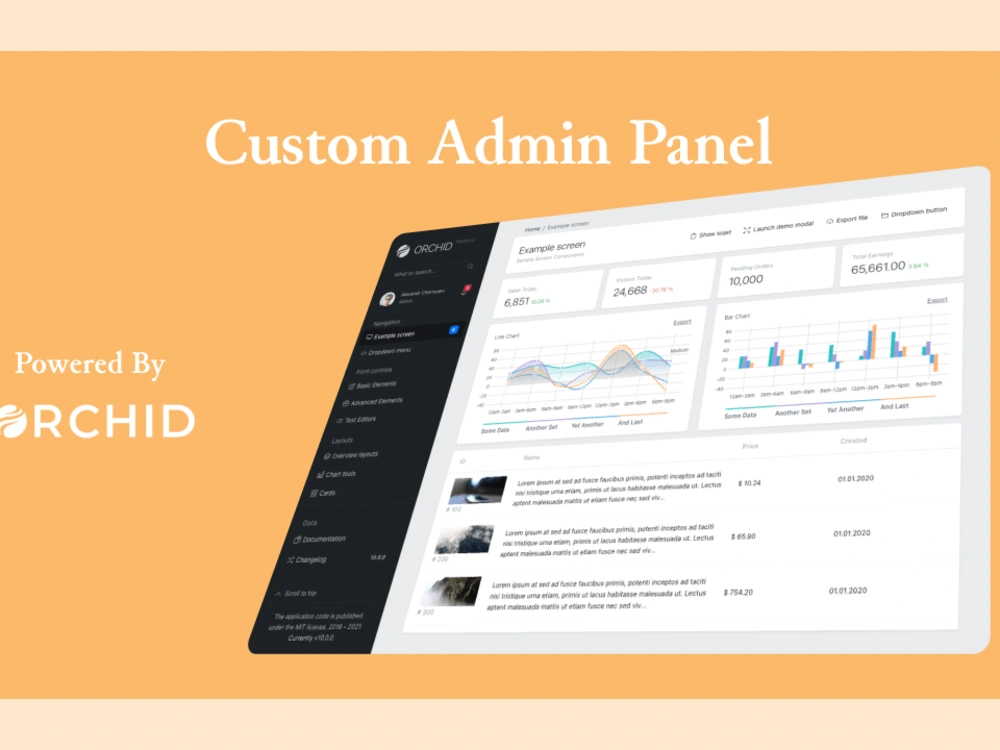 A custom Laravel/Next.js web application with admin panel and support ...