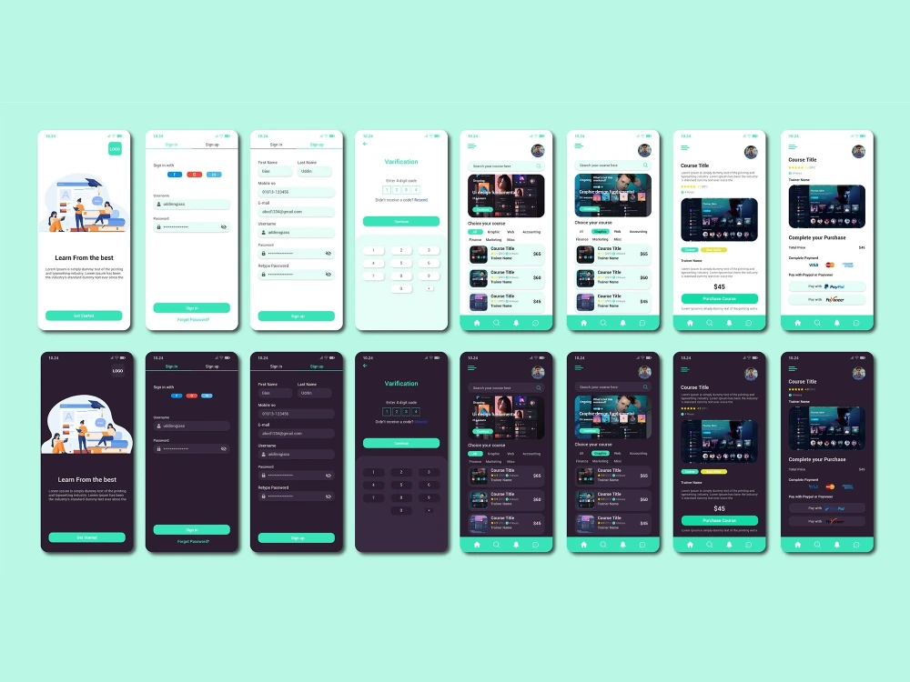 A modern, professional, premium, and creative mobile app UI design | Upwork