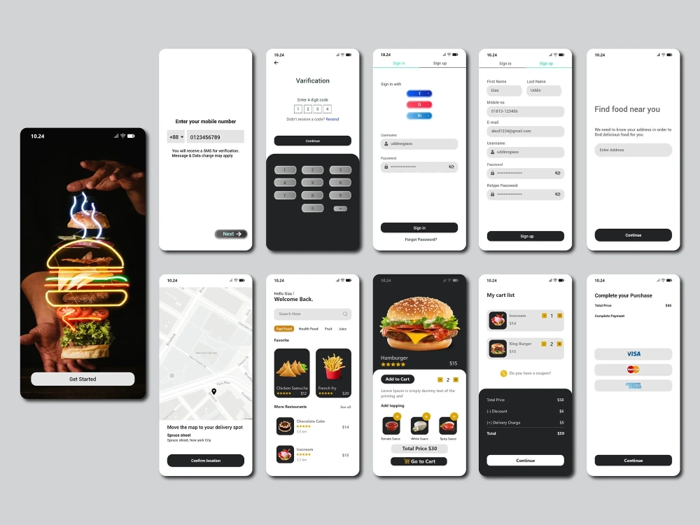 A modern, professional, premium, and creative mobile app UI design | Upwork