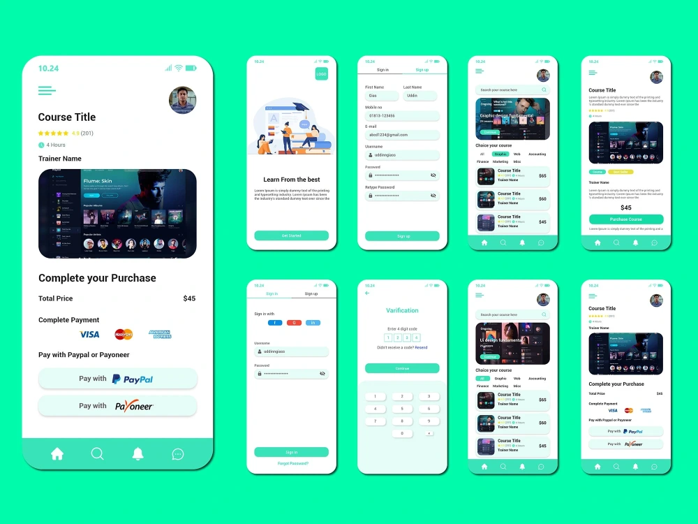 A modern, professional, premium, and creative mobile app UI design | Upwork