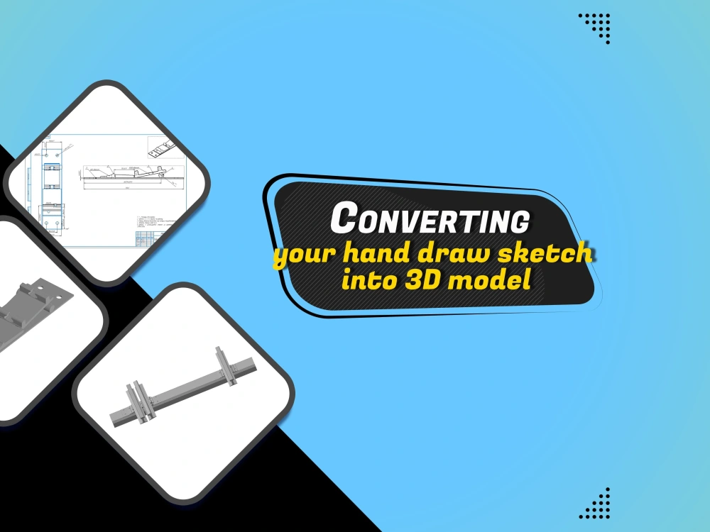 In CAD 3d drawing from your image | Upwork